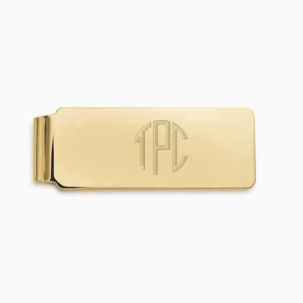 Engravable Straight-Edge 14k Yellow Gold Money Clip - Sandy Steven ...